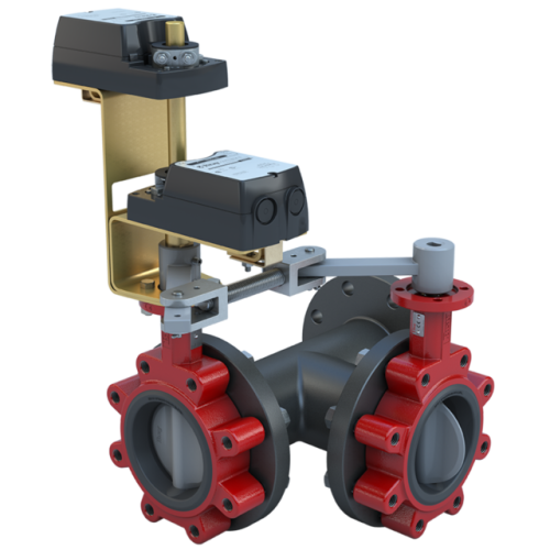 Bray 3lse-04l35/dcms24-140-d Butterfly Valve | 3 Way | Flow Configuration 5 | 4 Inch | Stainless ...