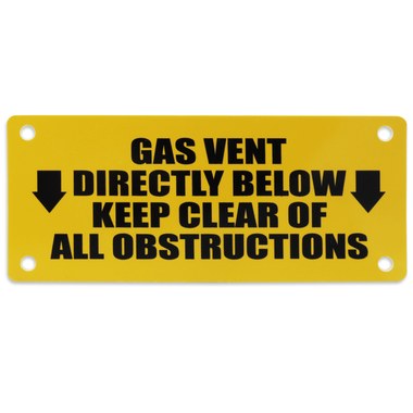 Gas Vent Sign Signdv Sign For Direct Venting | Blackhawk Supply