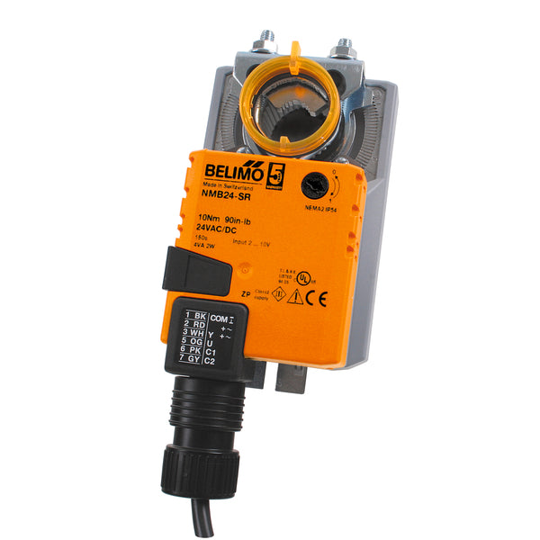 Belimo 24v Actuator Belimo AFB24-S Damper Actuator - 24V AC/DC Spring ...